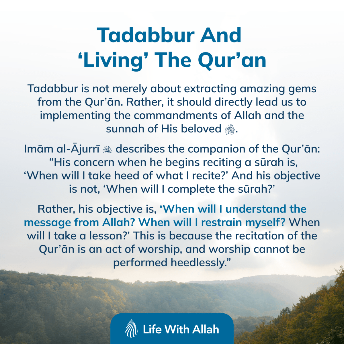 Qur’an – Life With Allah